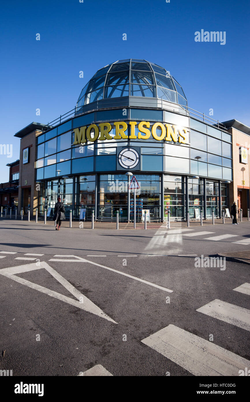 Morrisons supermarket , Saxon Street , Denton Stock Photo - Alamy