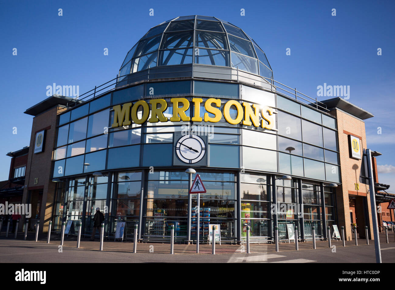 Morrisons supermarket , Saxon Street , Denton Stock Photo - Alamy