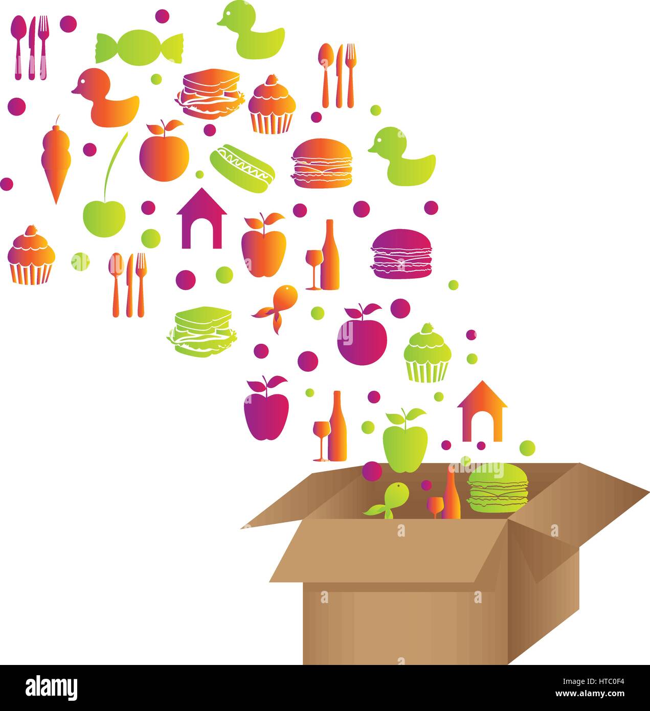 Burger box pattern Stock Vector Images - Alamy