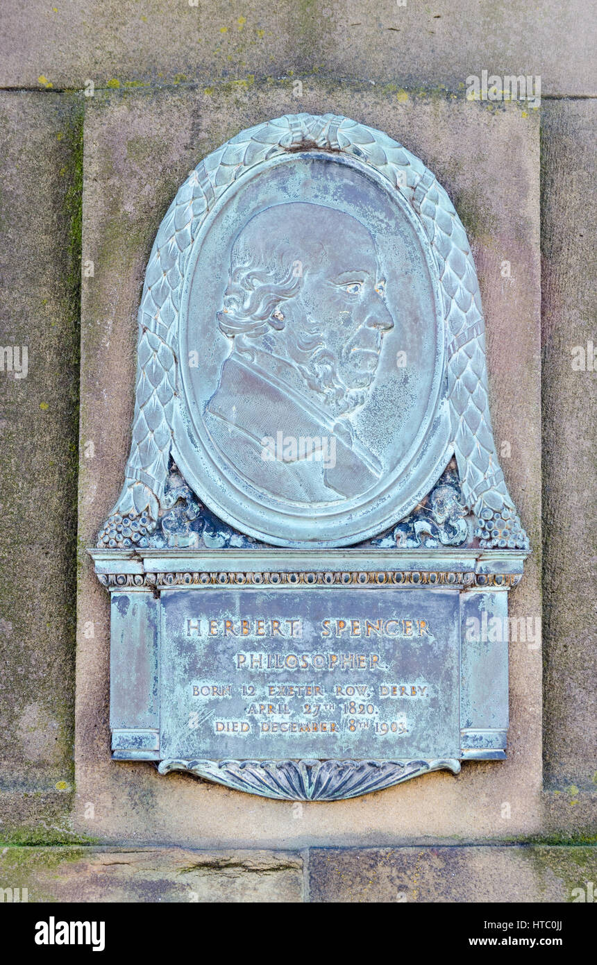 Bas Relief sculpture of Herbert Spencer on the Exeter Bridge which ...