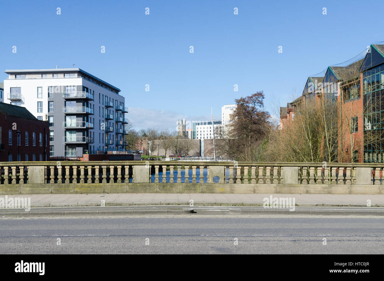 The Exeter Bridge crossing the River Derwent in Derby Stock Photo - Alamy