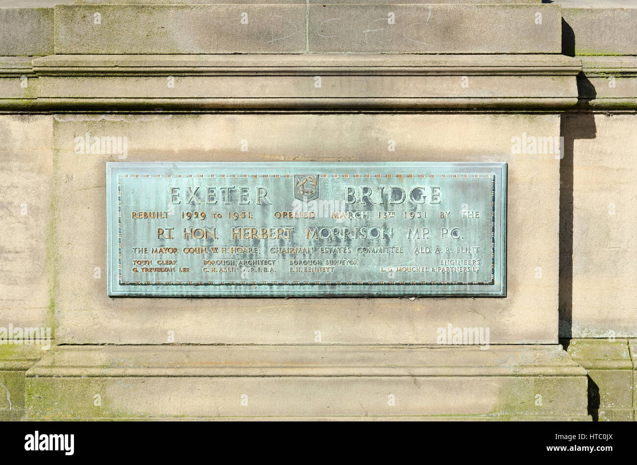 Exeter Bridge, a concrete bridge designed by Charles Herbert Aslin for ...