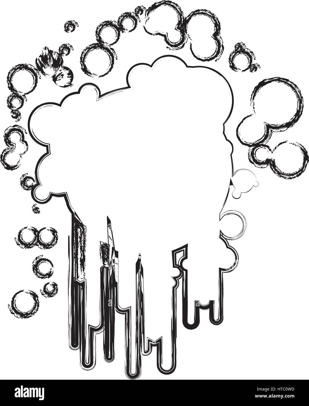 blurred sketch silhouette ink splash paint icon Stock Vector Image ...