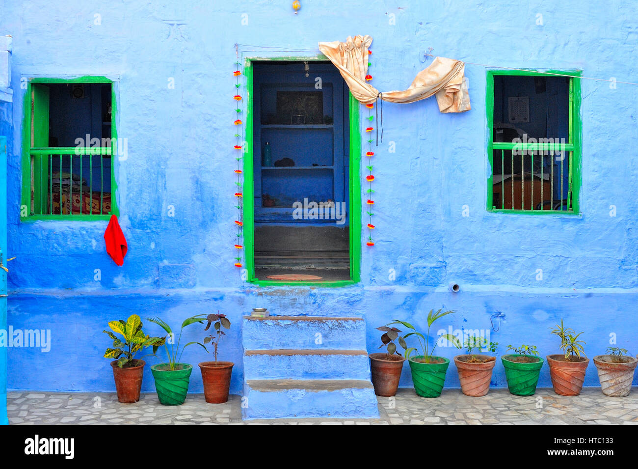 India blue houses in Jodhpur Rajasthan Stock Photo - Alamy