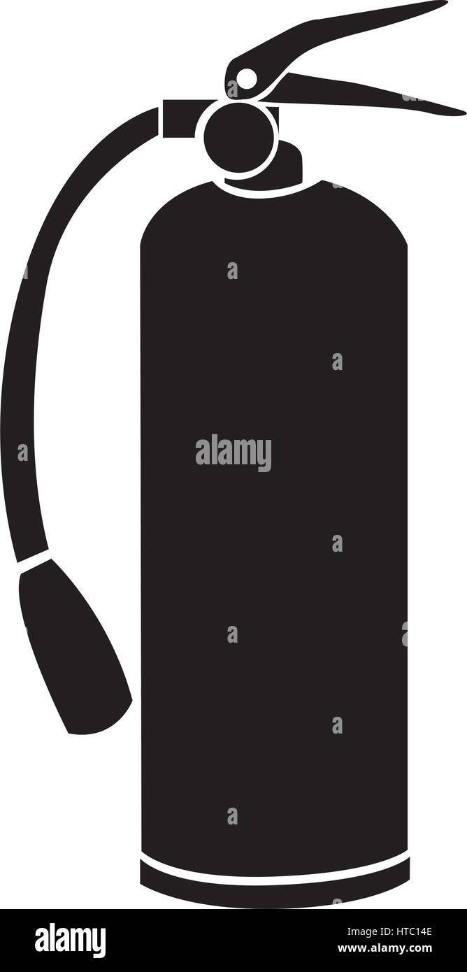 black silhouette fire extinguisher icon Stock Vector Image & Art - Alamy