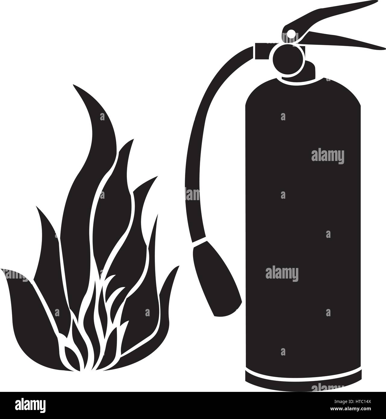 Fire extinguisher silhouette Cut Out Stock Images & Pictures - Alamy
