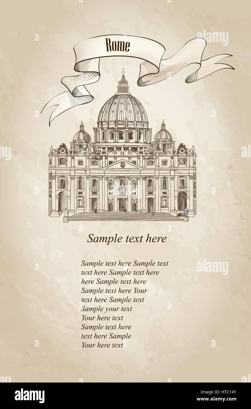 Rome st peter view Stock Vector Images - Alamy