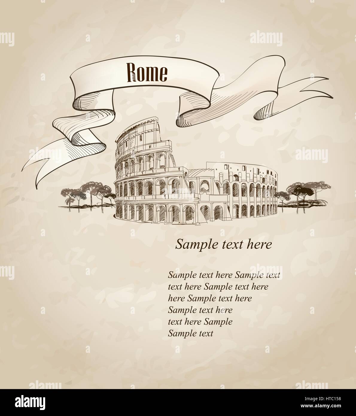 Over coliseum in rome Stock Vector Images - Alamy