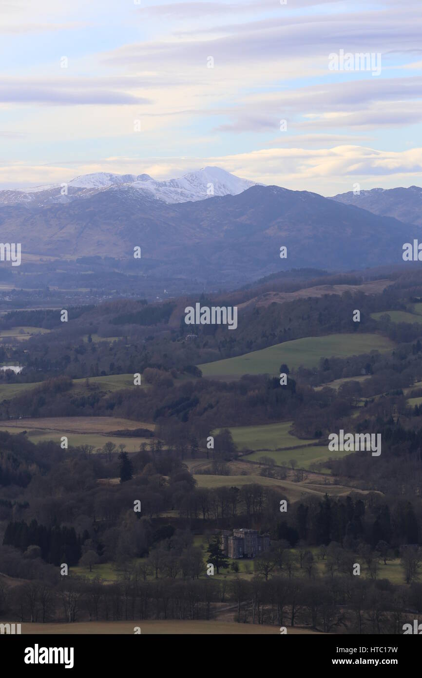 Ben Vorlich and Monzie Castle Perthshire Scotland March 2017 Stock ...