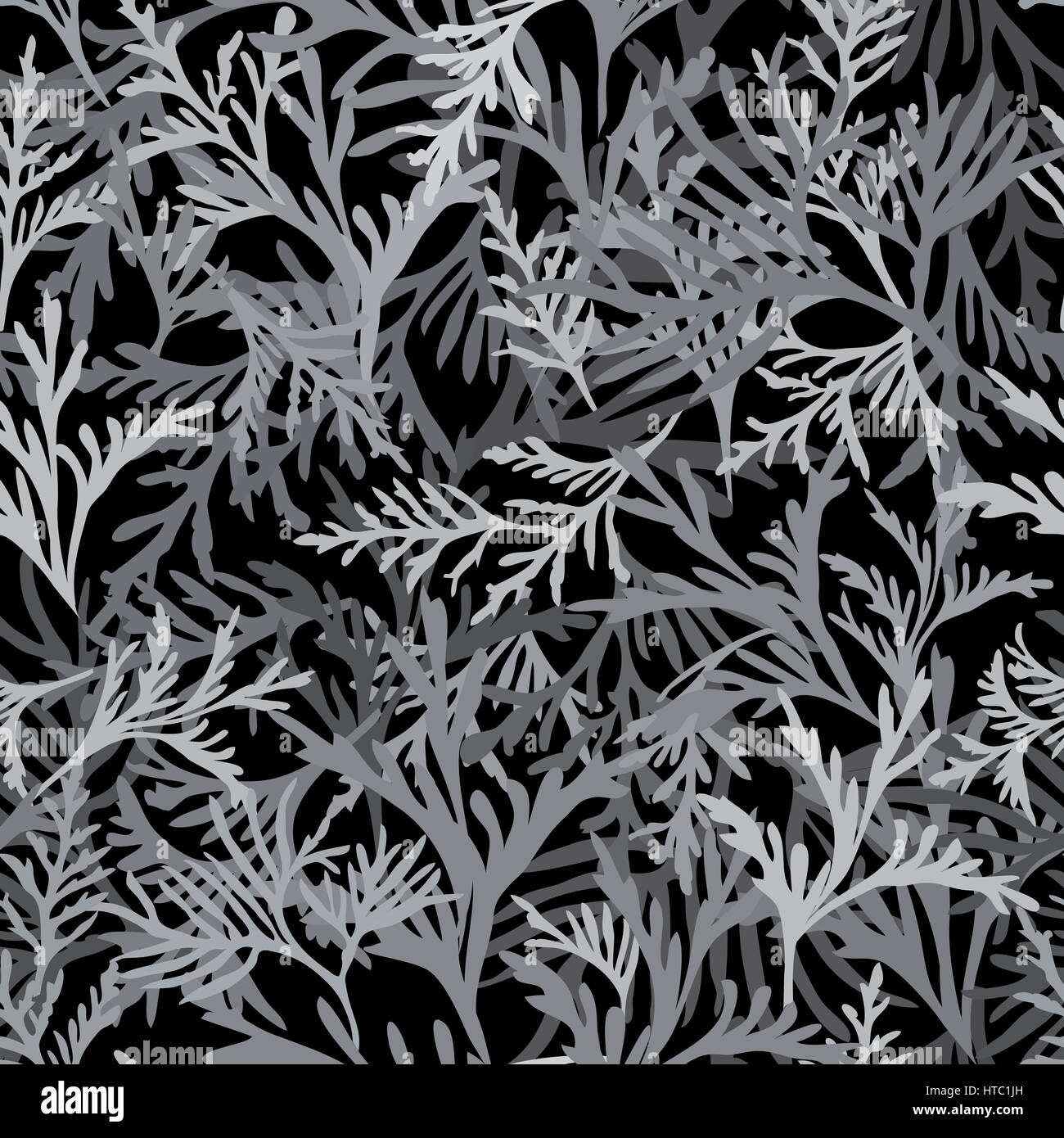 Floral pattern leaves, Leaf swirl seamless background. Nature winter ...