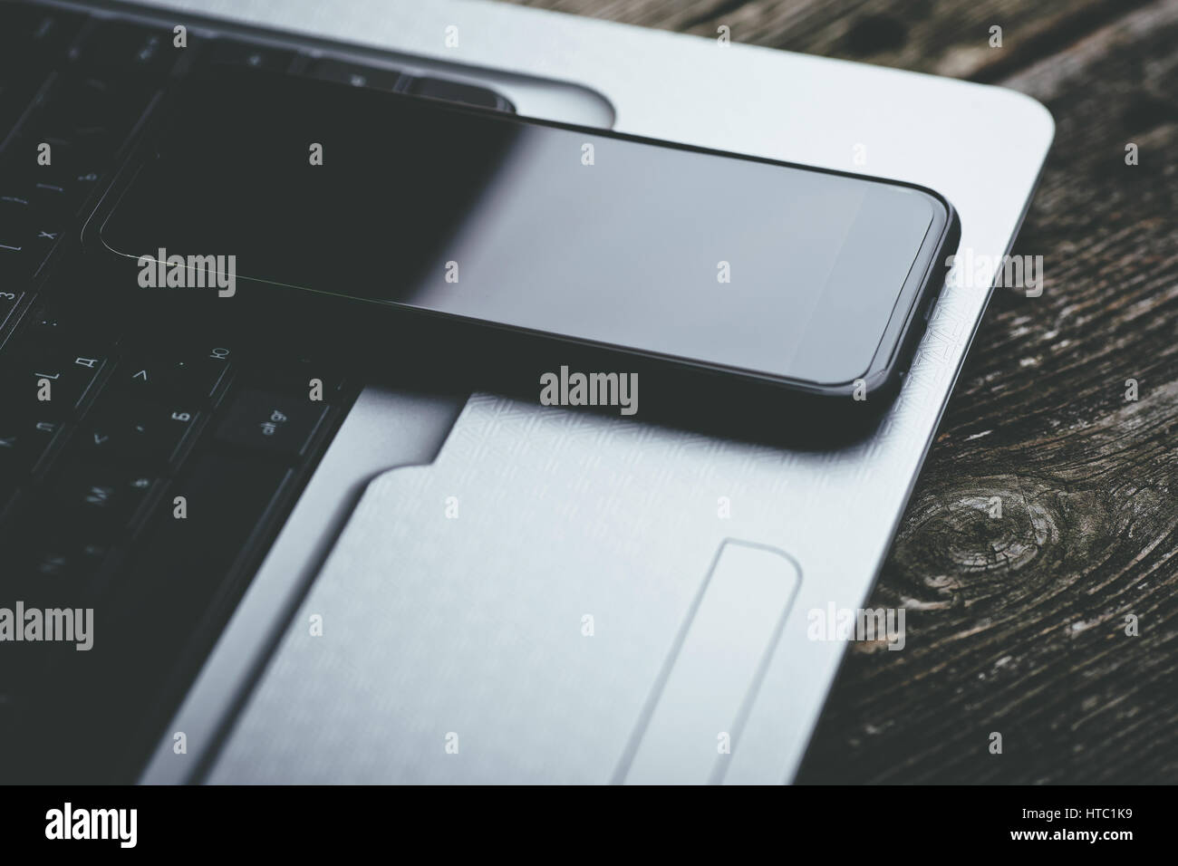 Laptop smartphone coffee cup hi-res stock photography and images - Alamy