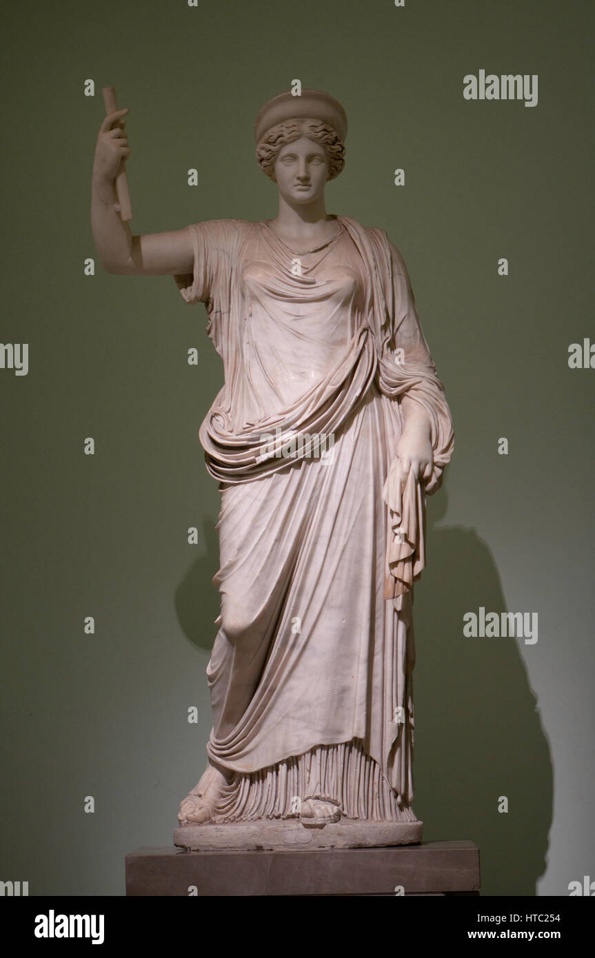 Statue of Minerva at archeological museum of Naples Stock Photo - Alamy