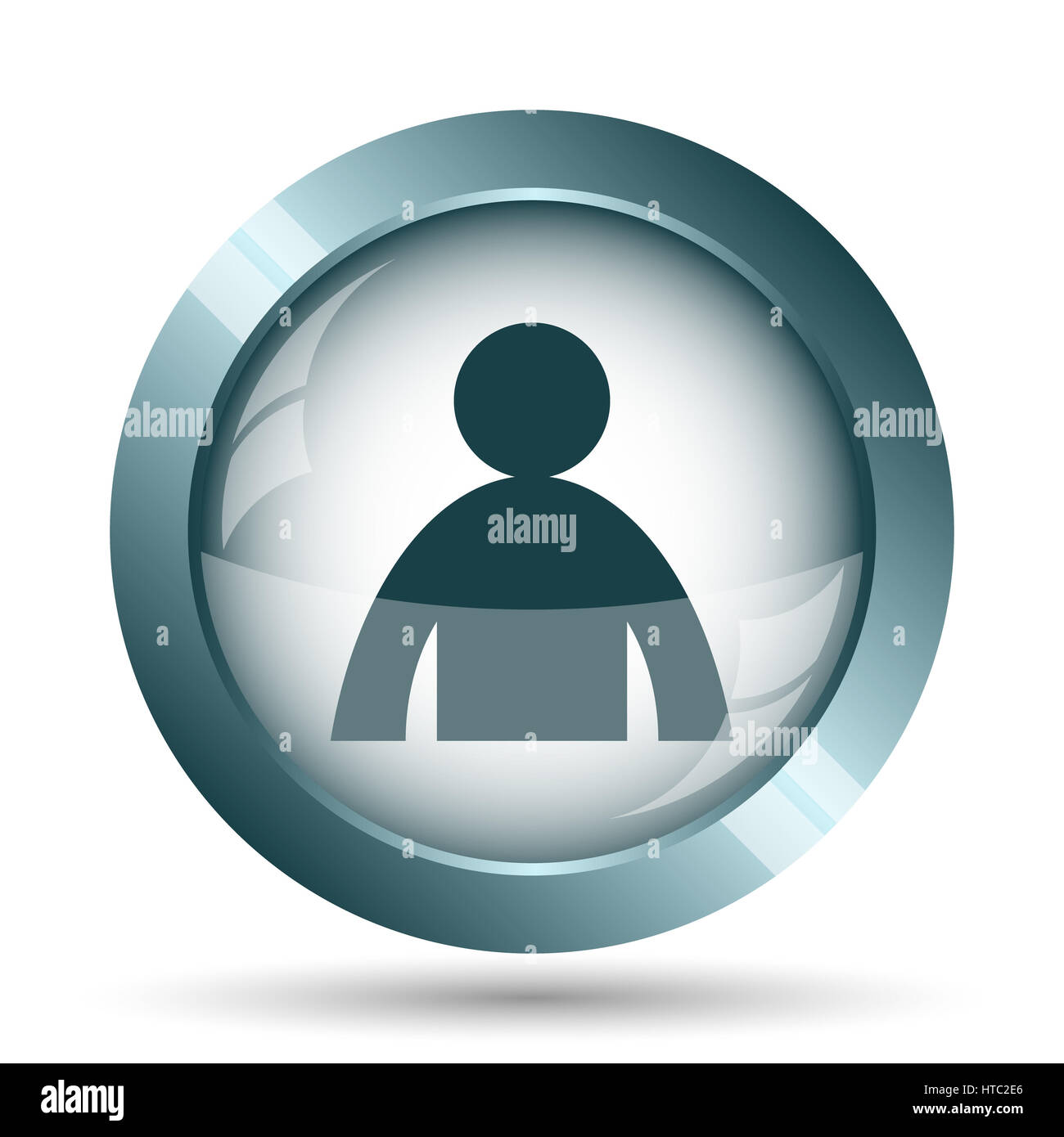 User profile icon. Internet button on white background Stock Photo - Alamy