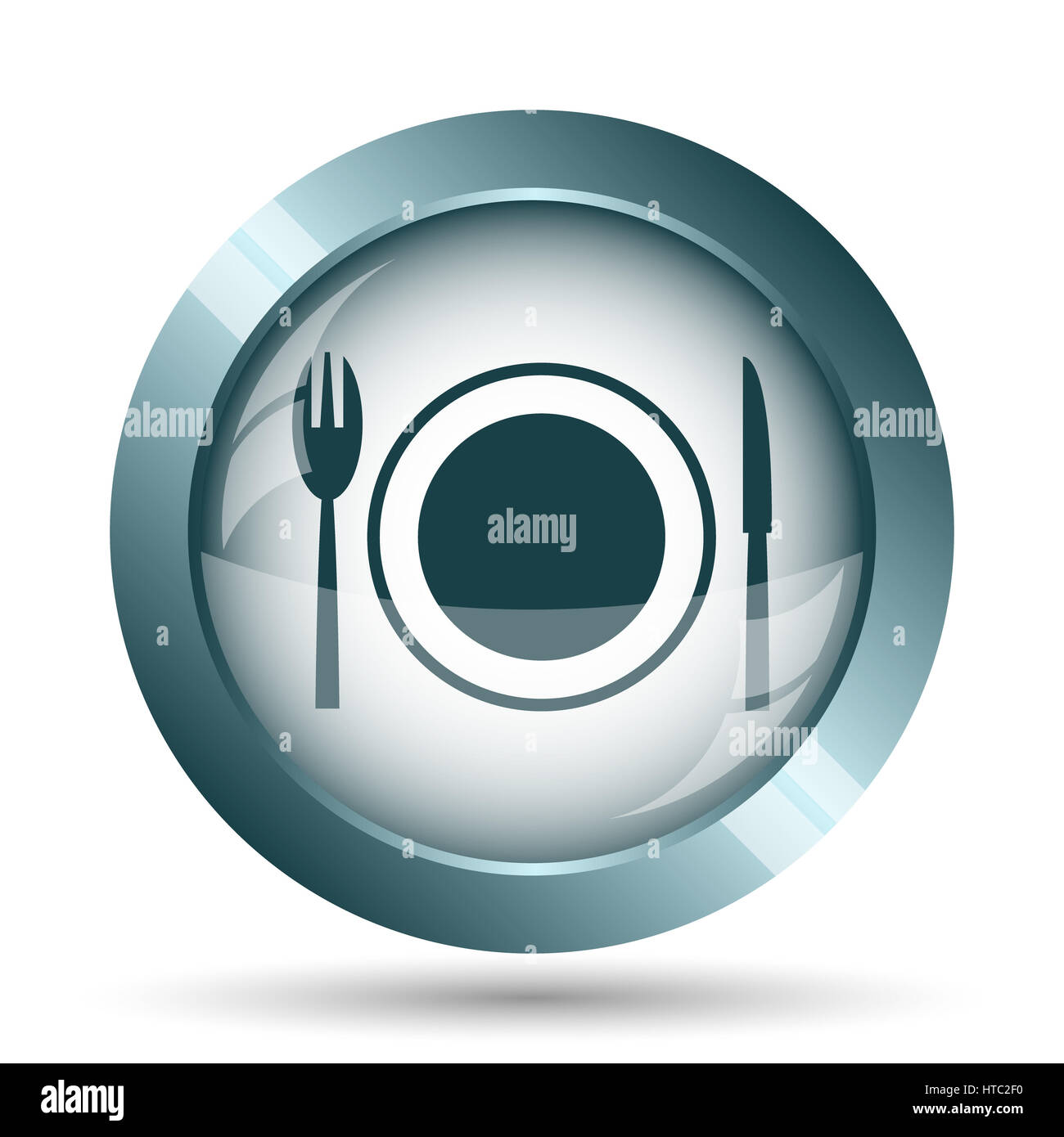 Restaurant icon. Internet button on white background Stock Photo - Alamy
