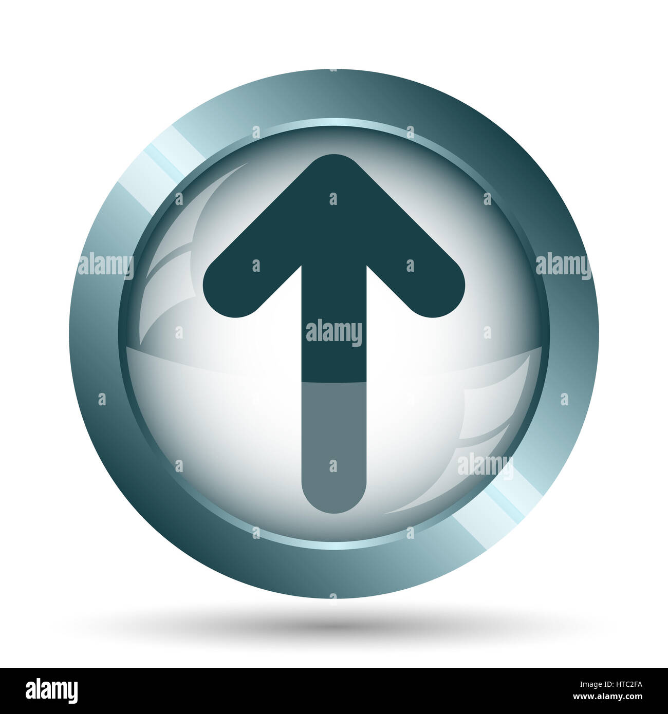 Up arrow icon. Internet button on white background Stock Photo - Alamy