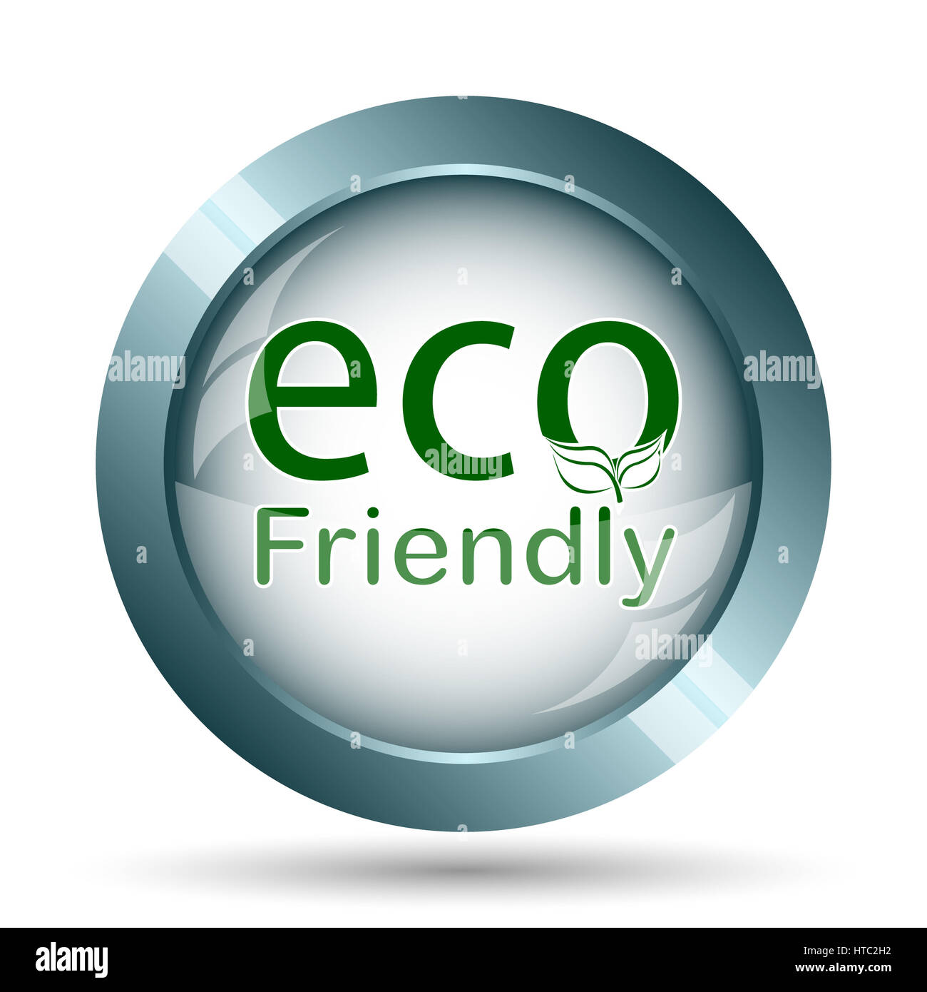 Eco Friendly icon. Internet button on white background Stock Photo - Alamy