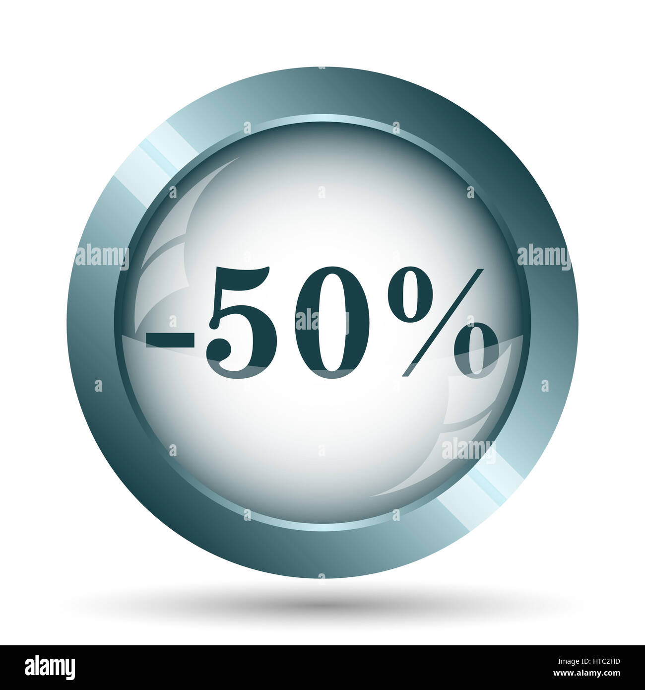 50 percent discount icon. Internet button on white background Stock ...
