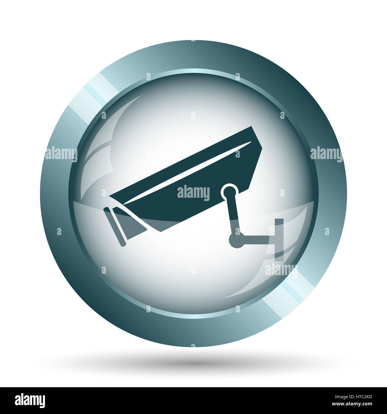 Surveillance camera icon. Internet button on white background Stock ...