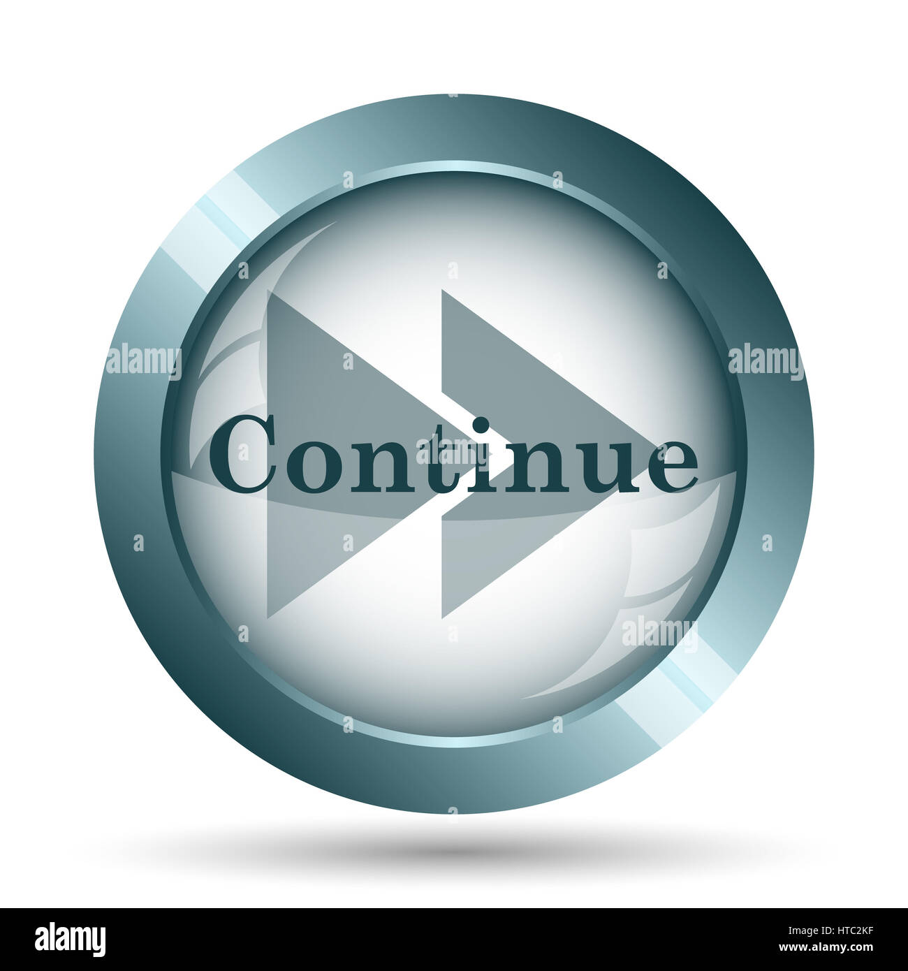 Continue icon. Internet button on white background Stock Photo - Alamy