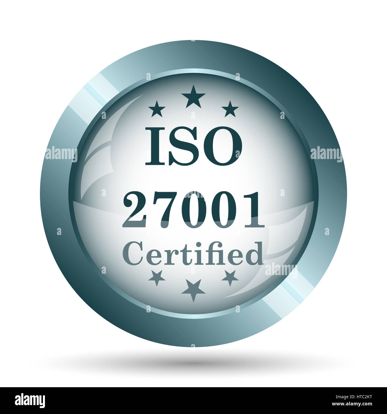 ISO 27001 icon. Internet button on white background Stock Photo - Alamy