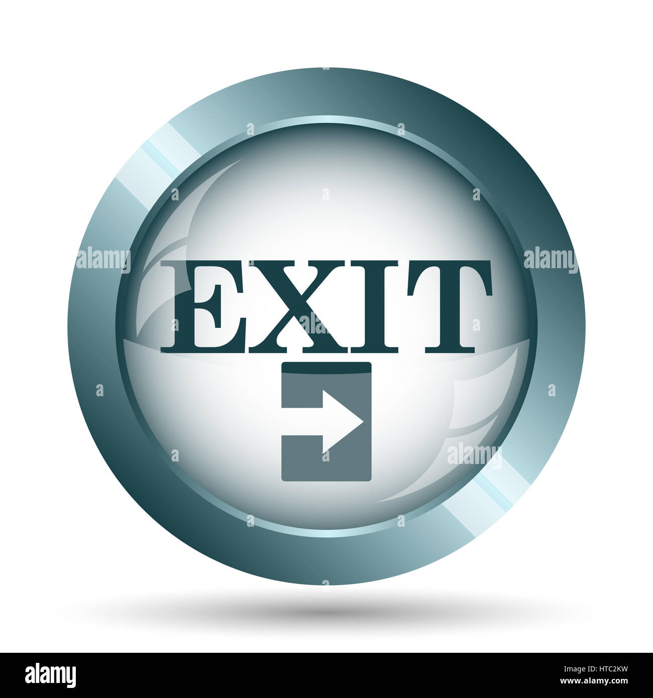 Exit icon. Internet button on white background Stock Photo - Alamy