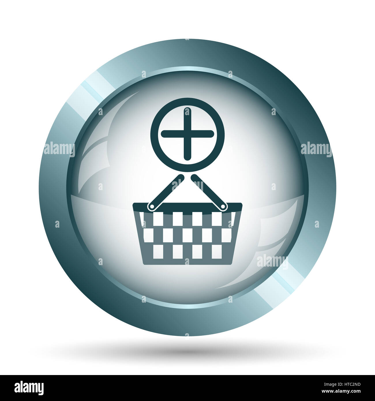 Add to basket icon. Internet button on white background Stock Photo - Alamy