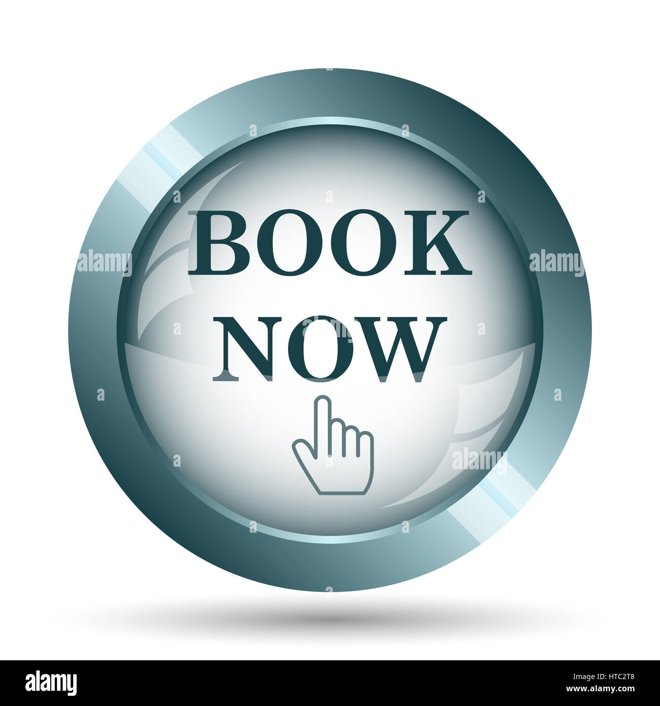 Book now icon. Internet button on white background Stock Photo - Alamy