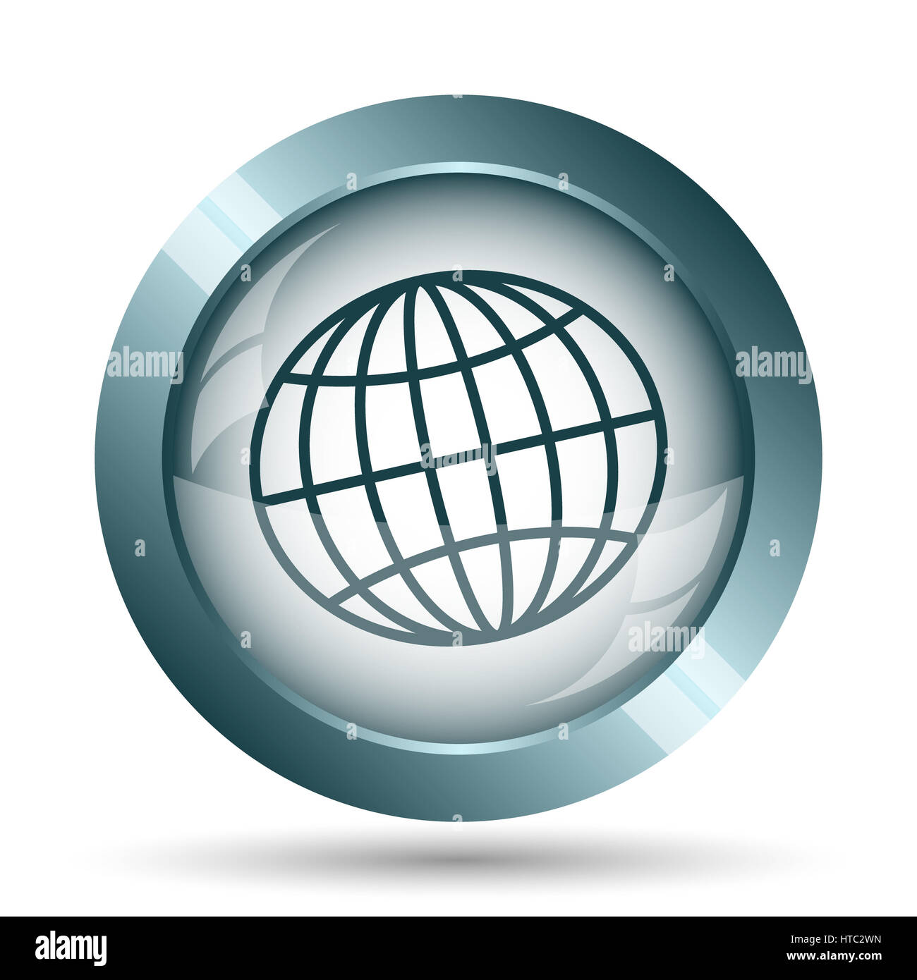 Globe icon. Internet button on white background Stock Photo - Alamy