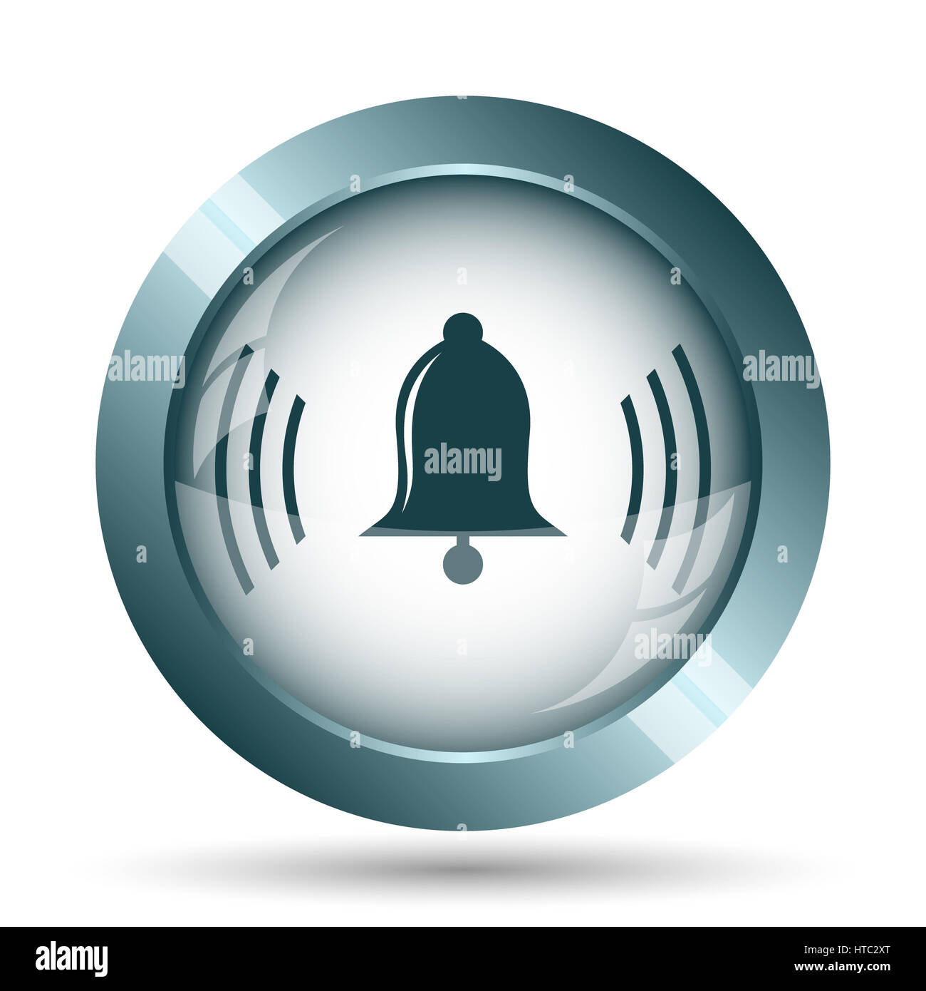 Bell icon. Internet button on white background Stock Photo - Alamy