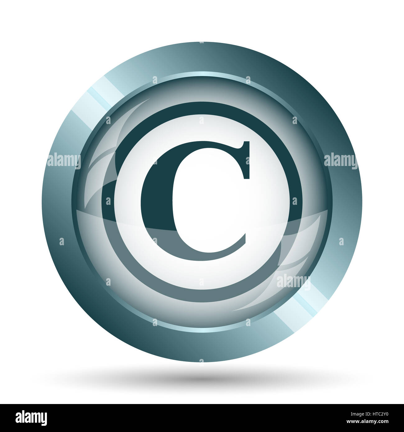 Copyright icon. Internet button on white background Stock Photo - Alamy