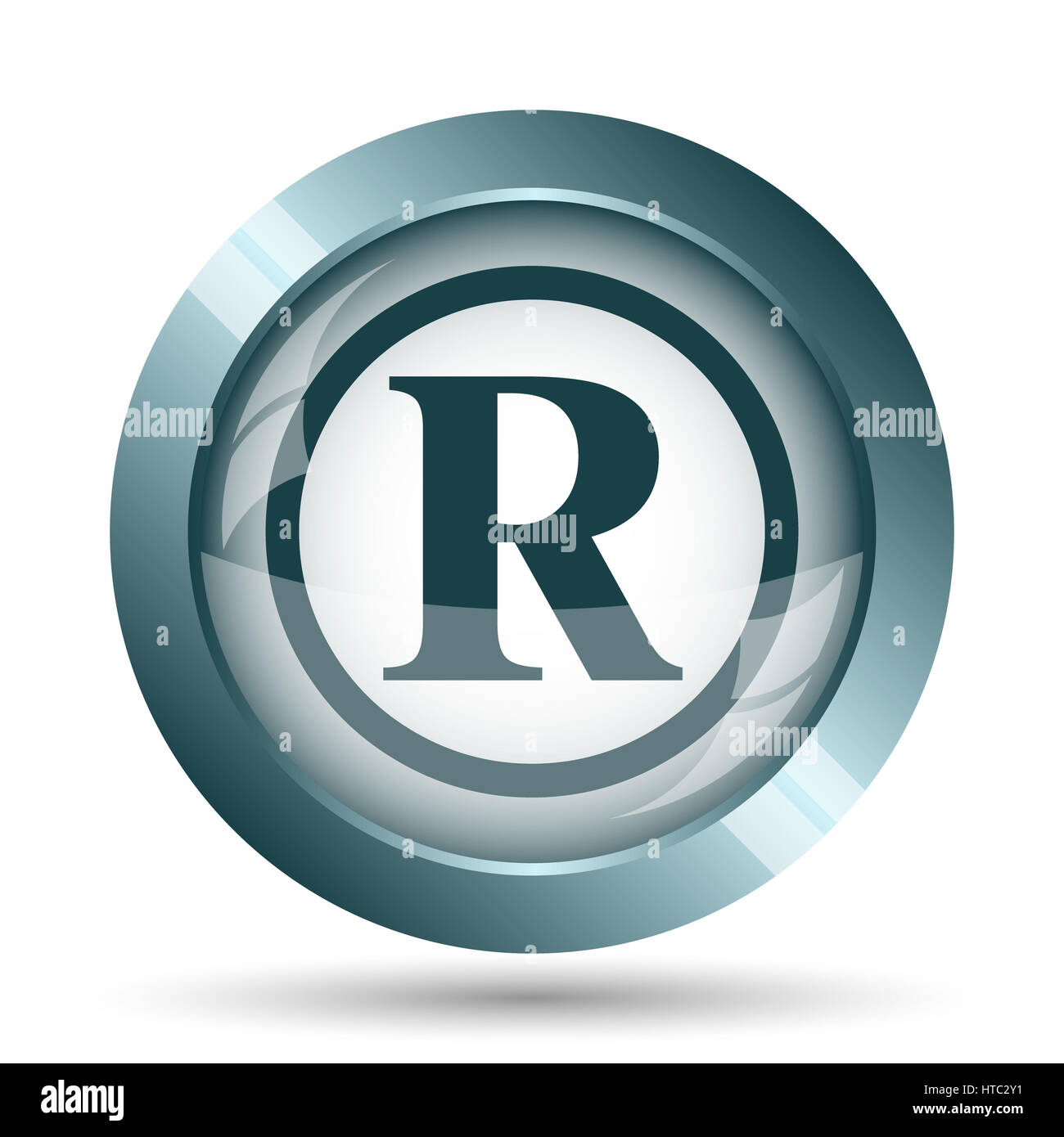 Registered mark icon. Internet button on white background Stock Photo ...