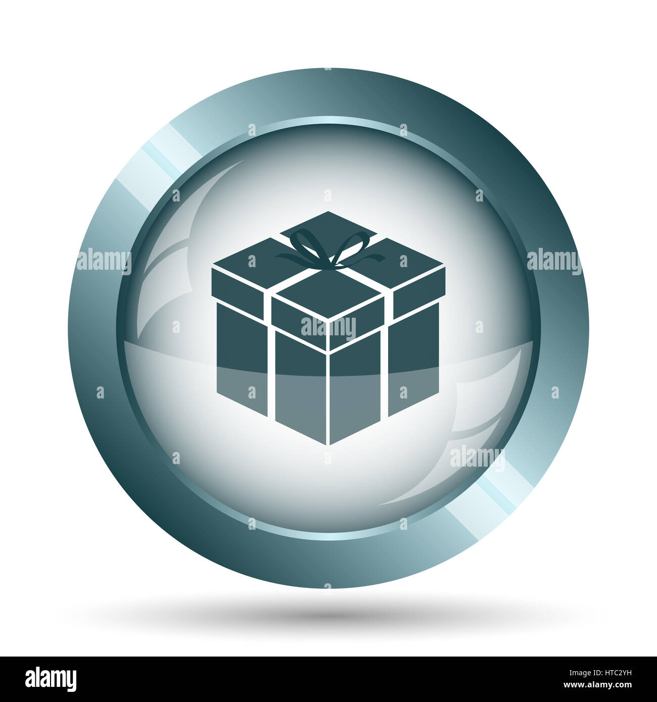 Gift icon. Internet button on white background Stock Photo - Alamy
