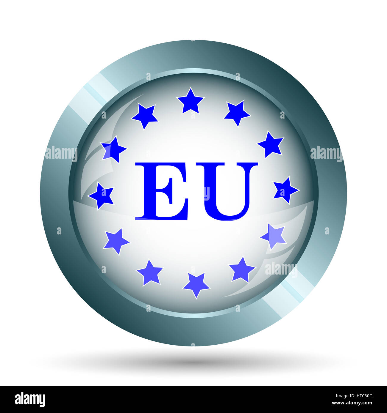 European union icon. Internet button on white background Stock Photo ...