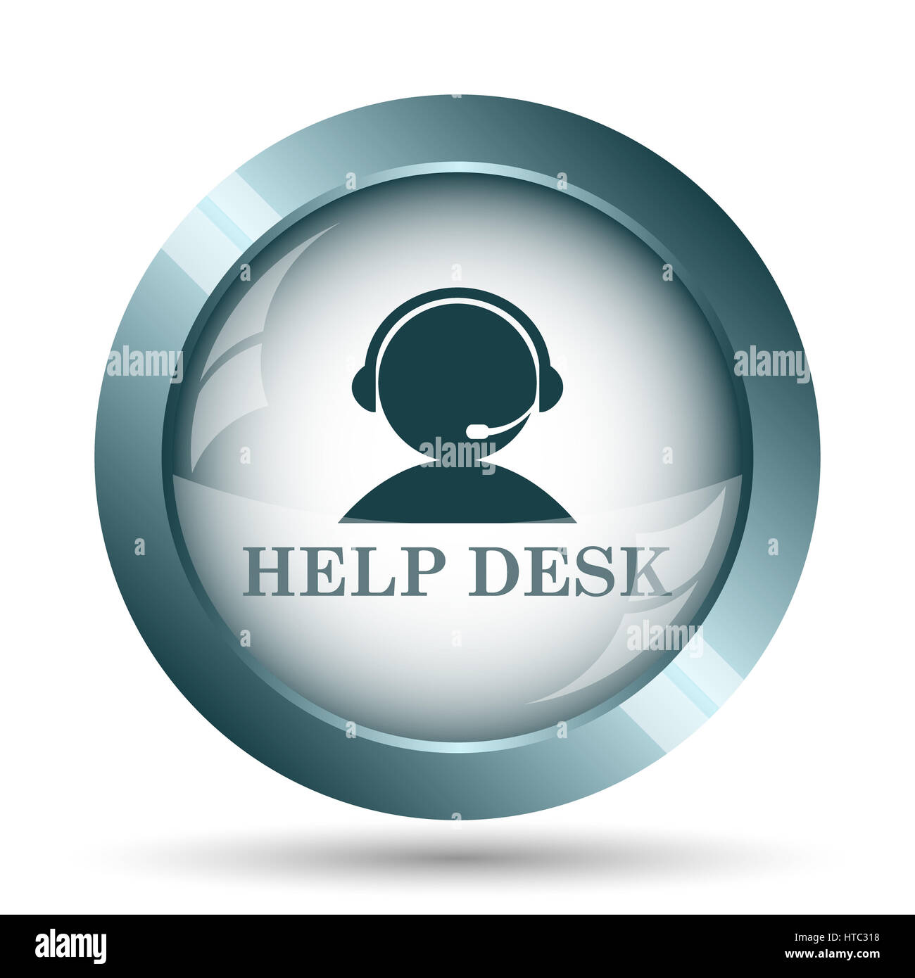 Helpdesk icon. Internet button on white background Stock Photo - Alamy