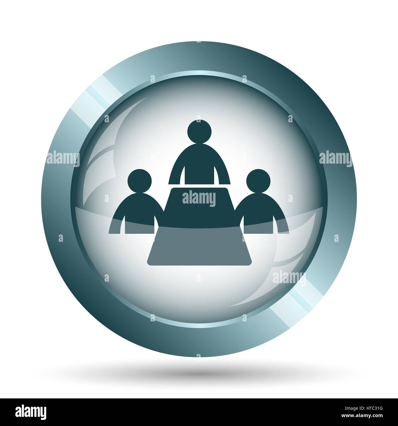 Meeting room icon. Internet button on white background Stock Photo - Alamy