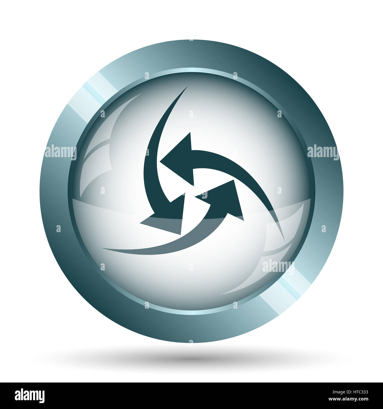 Change icon. Internet button on white background Stock Photo - Alamy