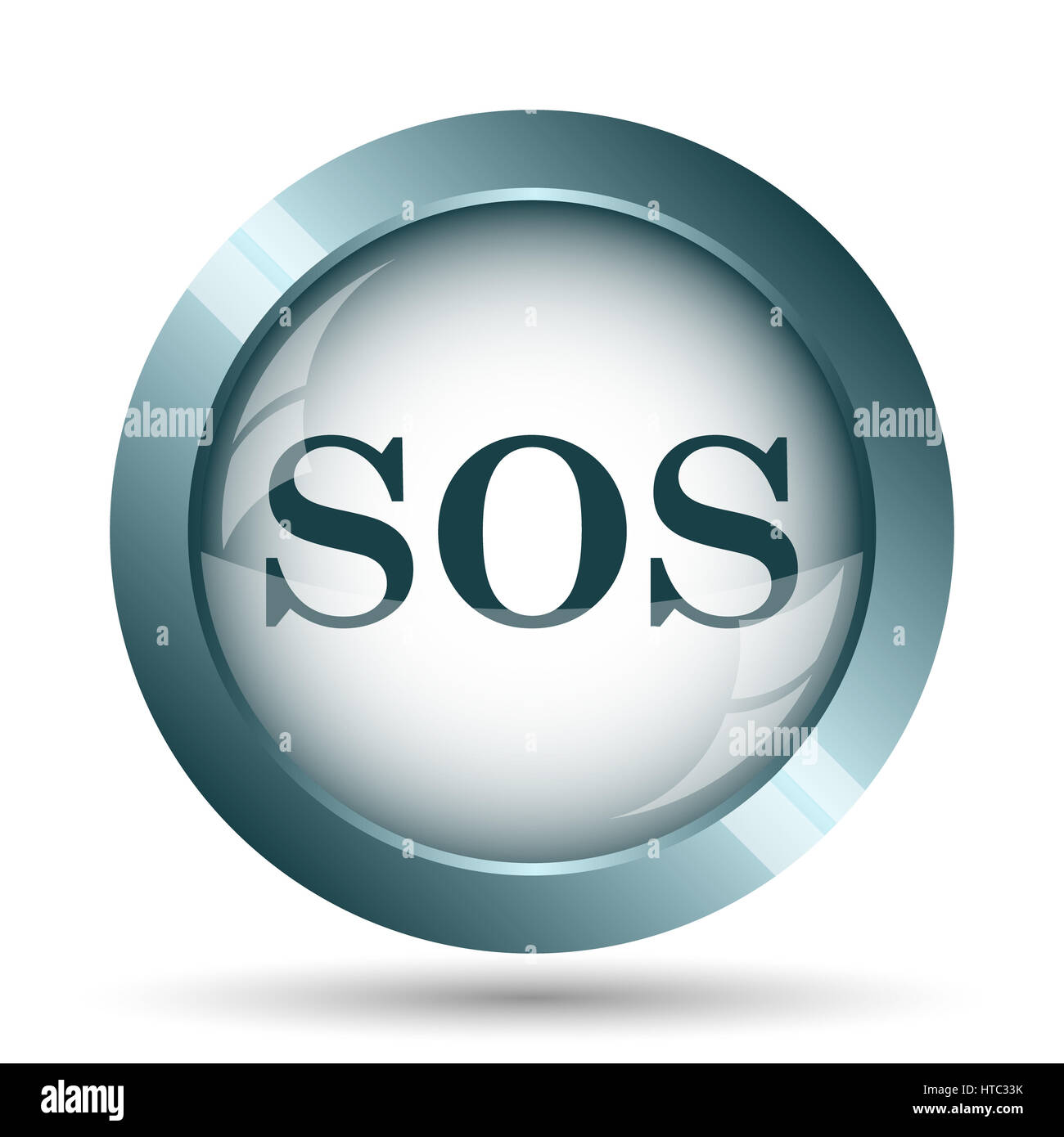 SOS icon. Internet button on white background Stock Photo - Alamy