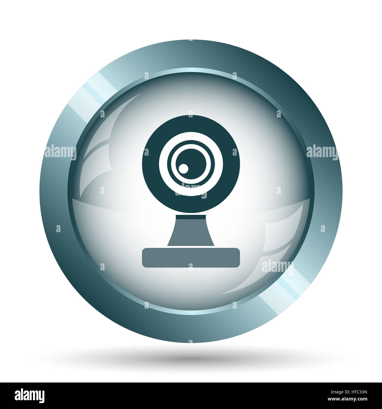 Webcam icon. Internet button on white background Stock Photo - Alamy