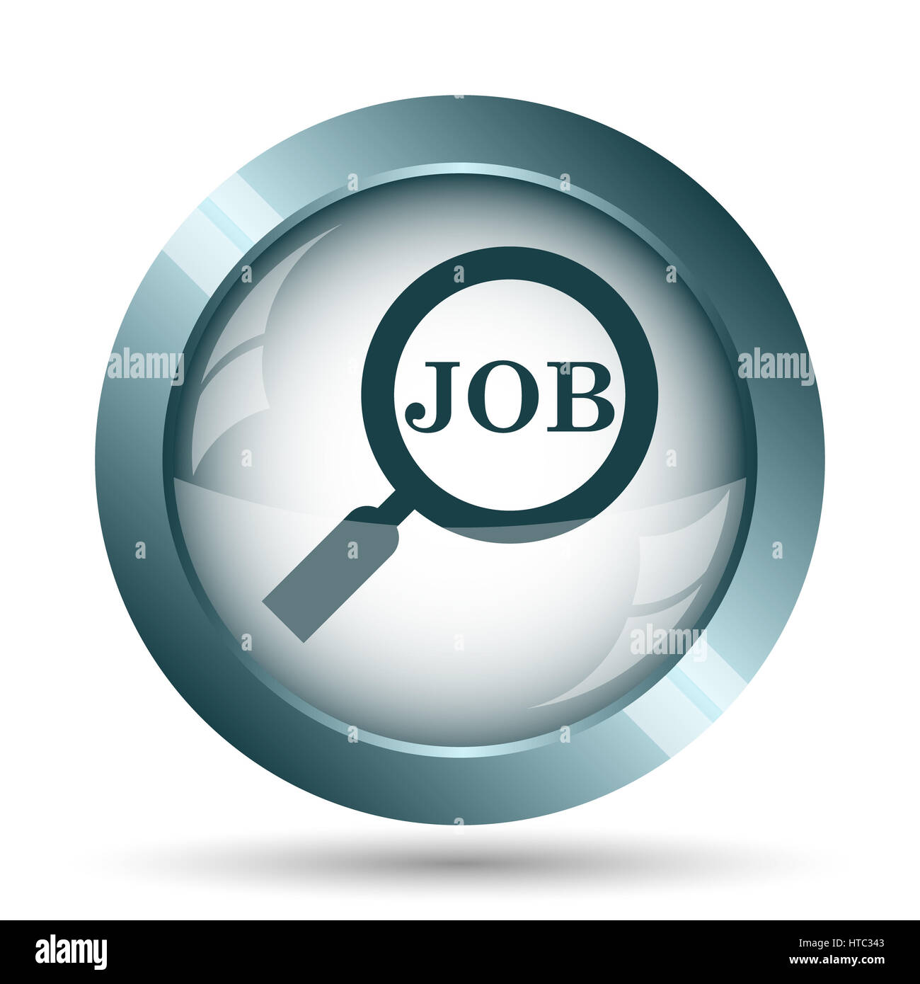 Search for job icon. Internet button on white background Stock Photo ...
