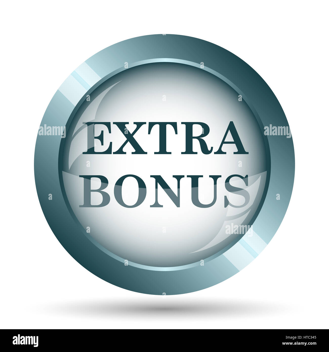 Extra bonus icon. Internet button on white background Stock Photo - Alamy