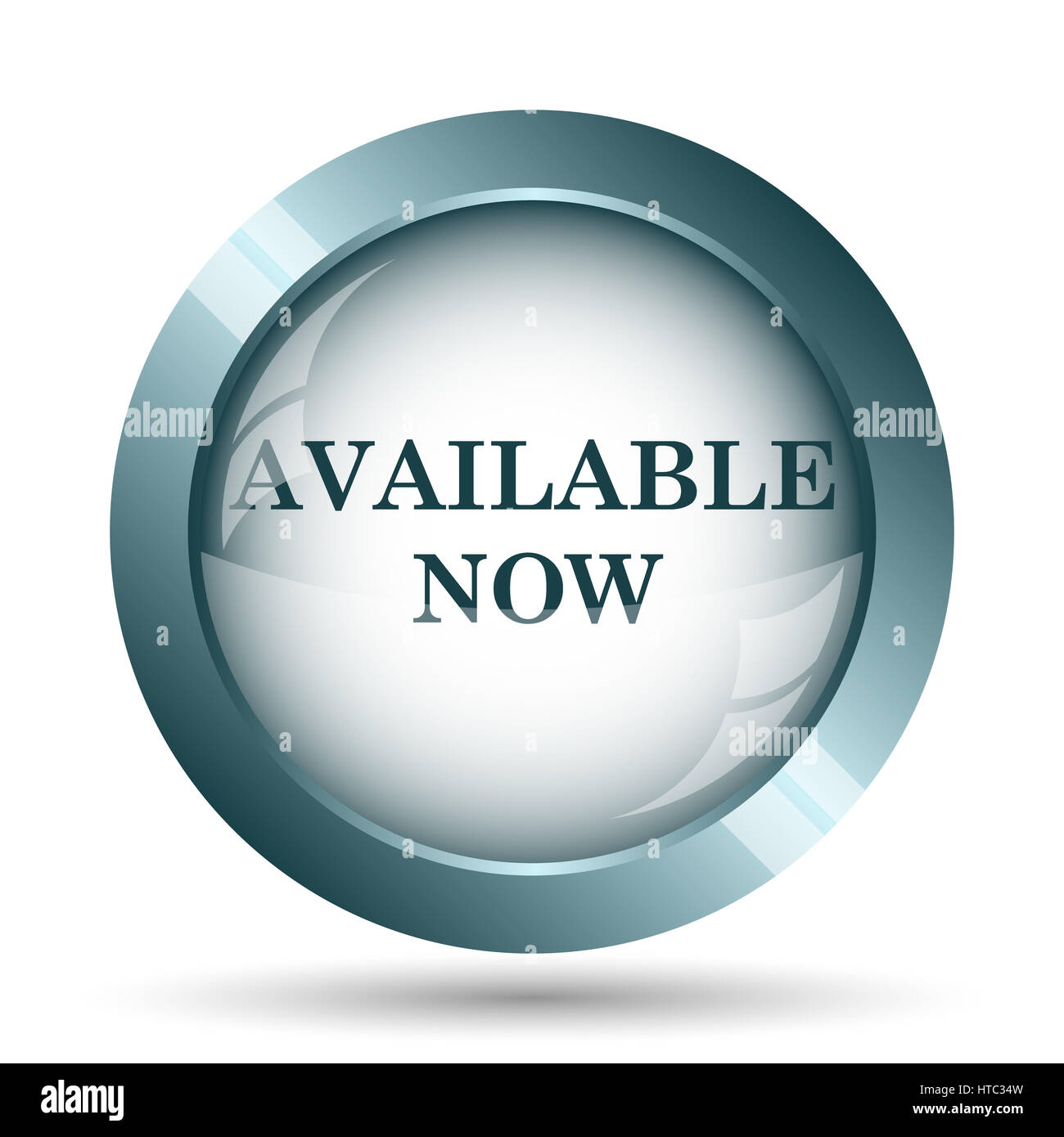 Available now icon. Internet button on white background Stock Photo - Alamy