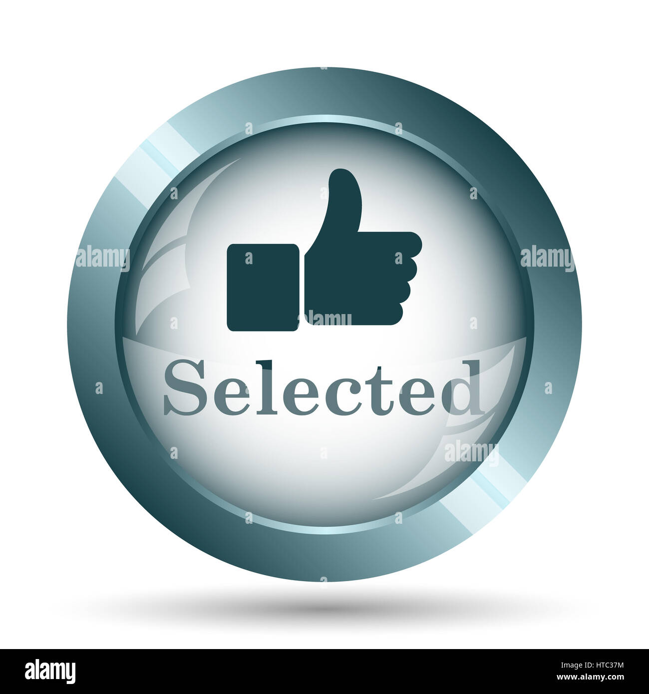 Selected icon. Internet button on white background Stock Photo - Alamy