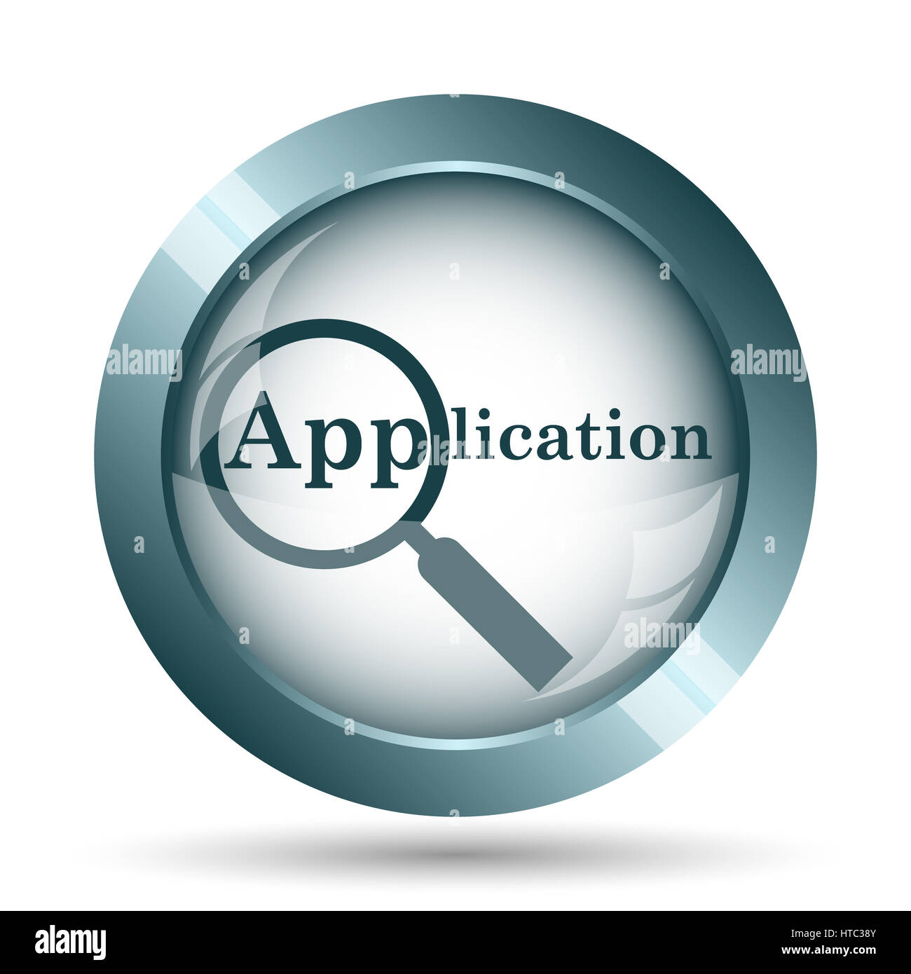 Application icon. Internet button on white background Stock Photo - Alamy