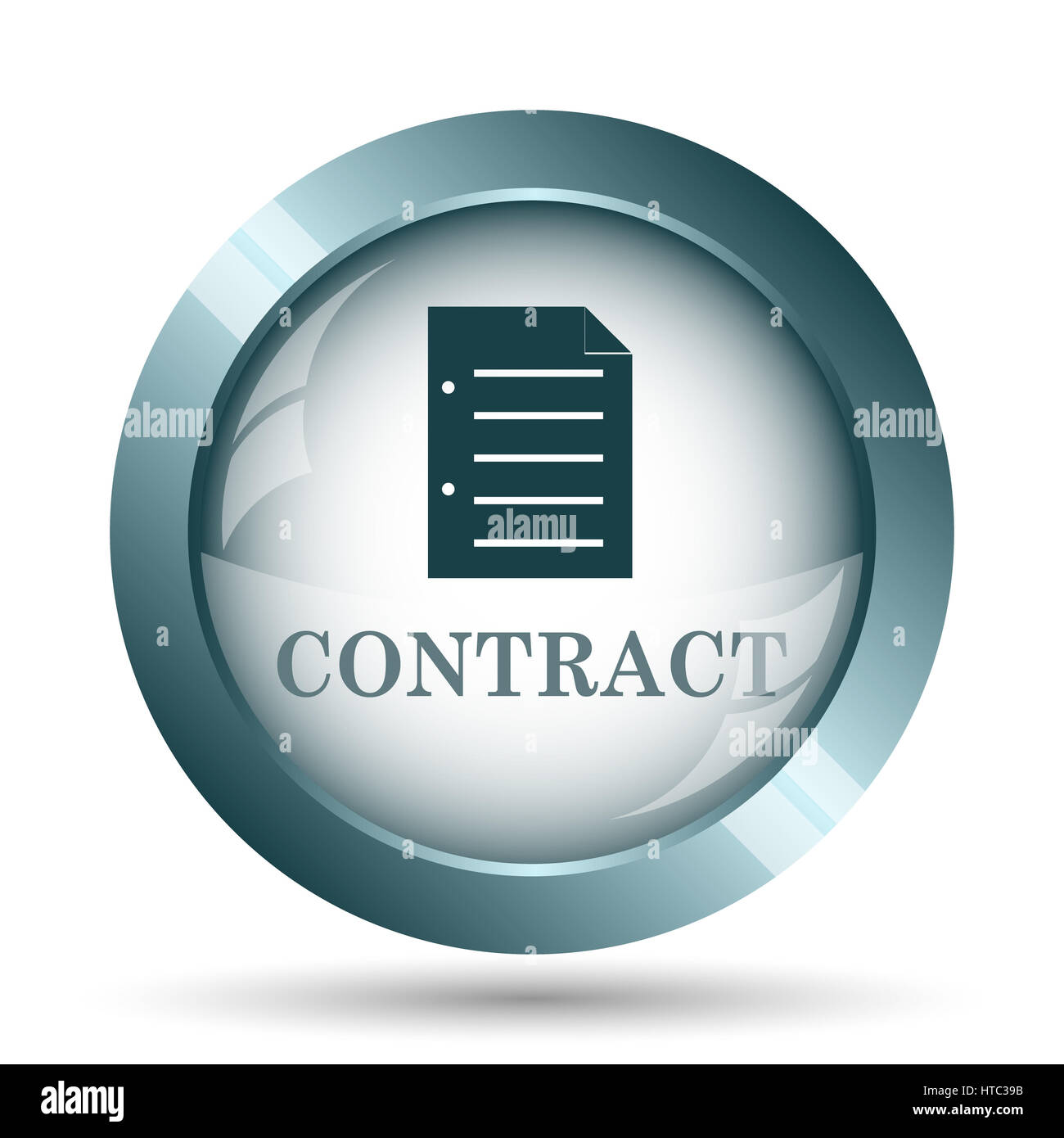 Contract icon. Internet button on white background Stock Photo - Alamy