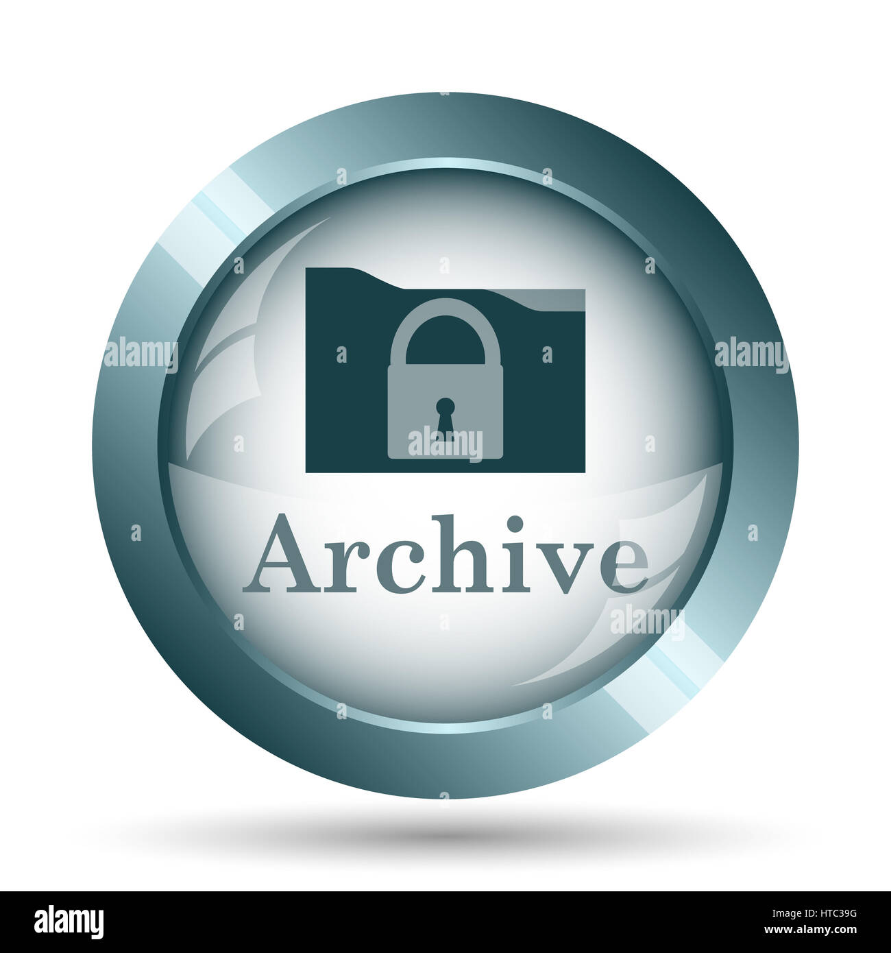 Archive icon. Internet button on white background Stock Photo - Alamy