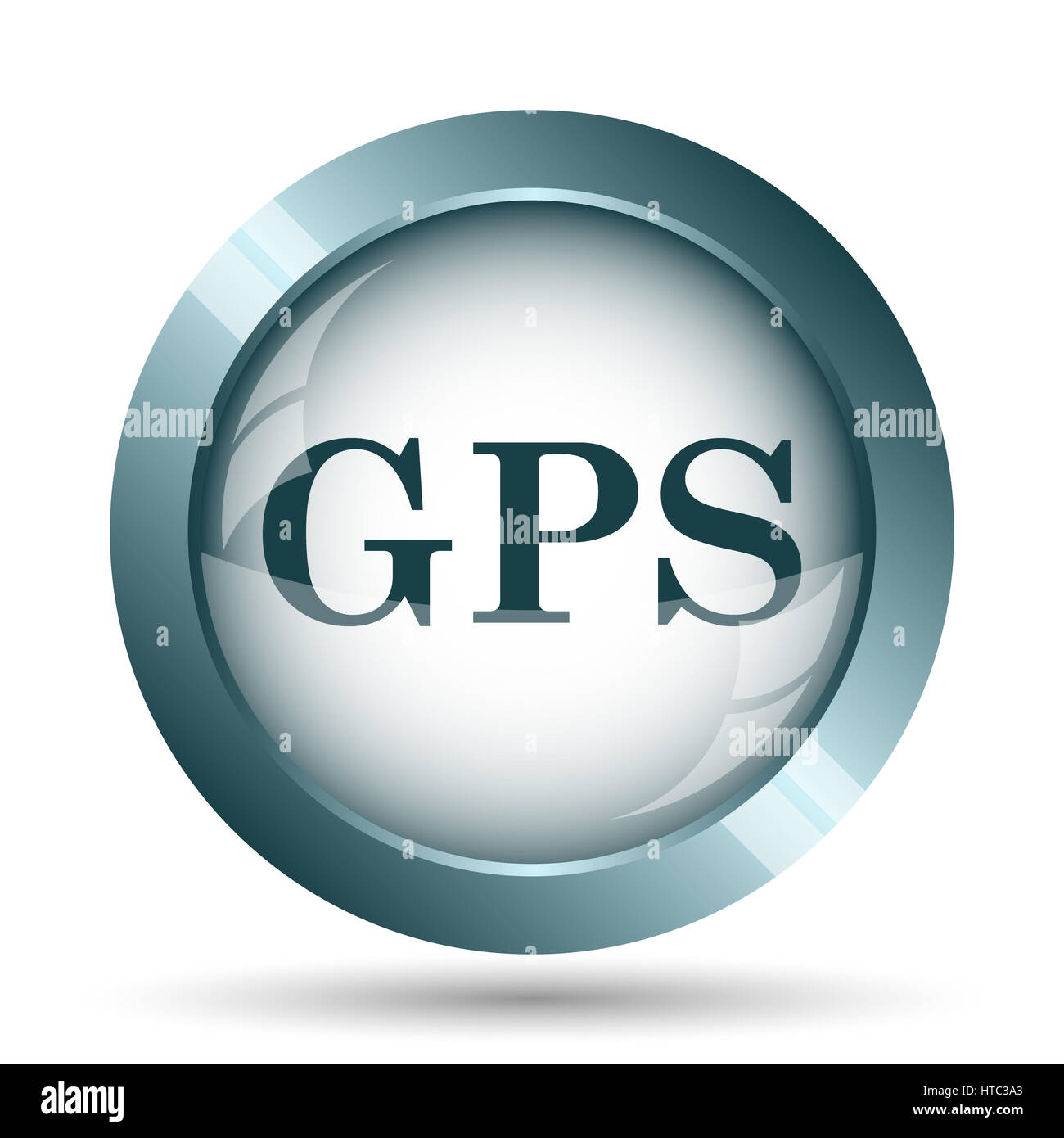GPS icon. Internet button on white background Stock Photo - Alamy