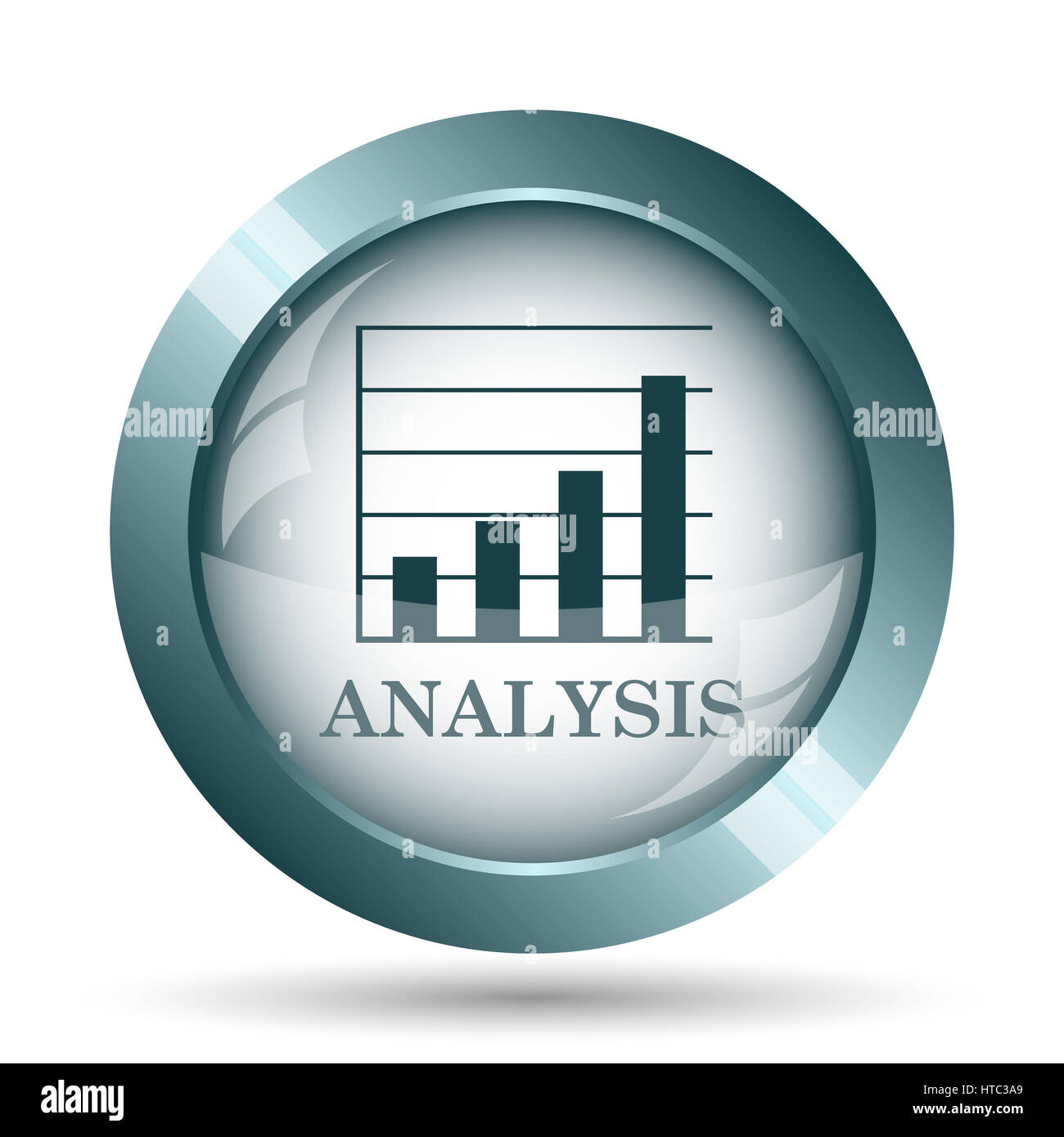 Analysis icon. Internet button on white background Stock Photo - Alamy