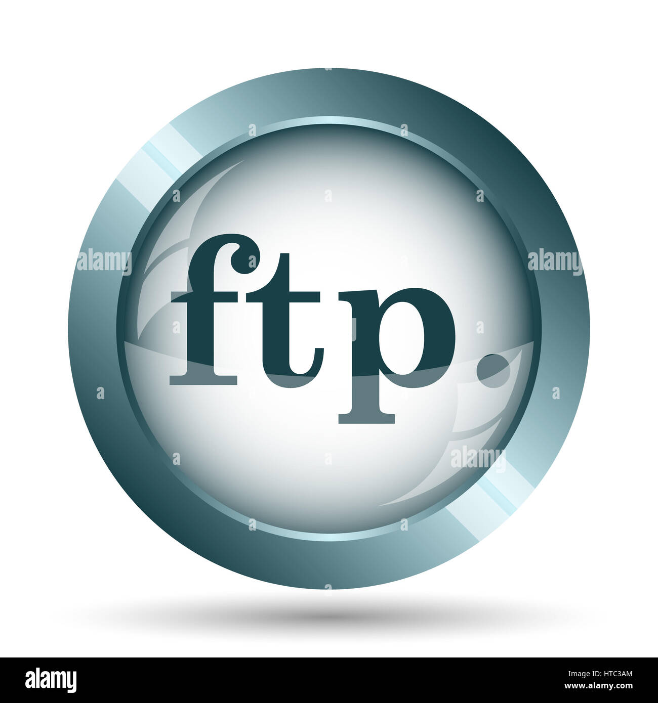 ftp. icon. Internet button on white background Stock Photo - Alamy