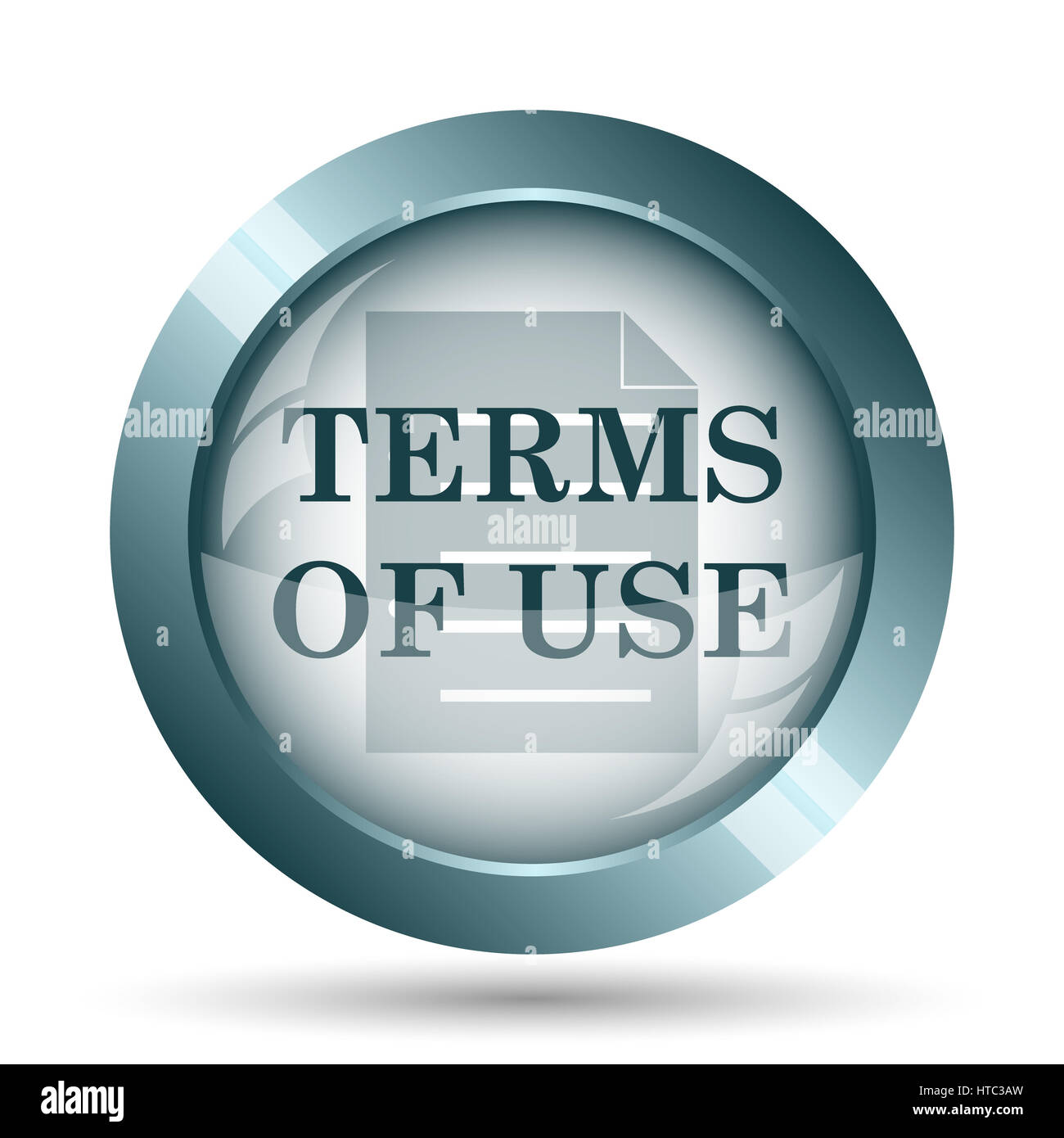 Terms of use icon. Internet button on white background Stock Photo - Alamy
