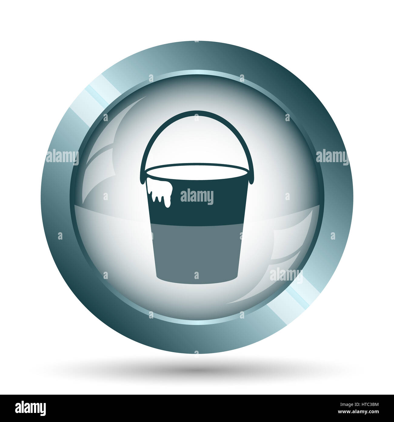 Bucket icon. Internet button on white background Stock Photo - Alamy